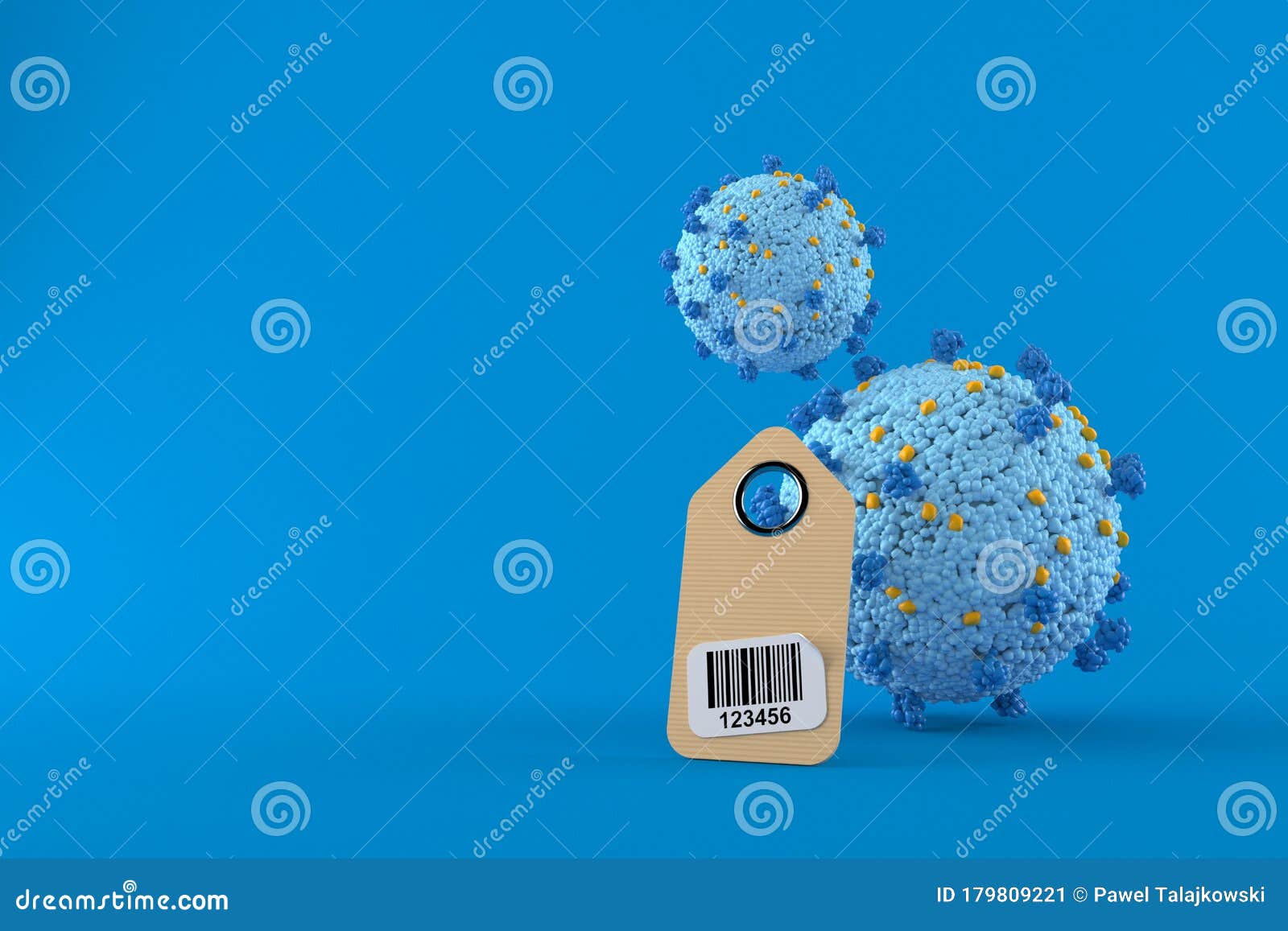 Virus with barcode stock illustration. Illustration of disease - 179809221