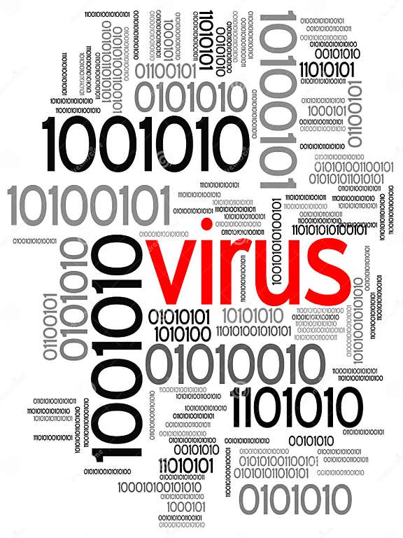 Virus in binary code stock vector. Illustration of destroy - 11096070