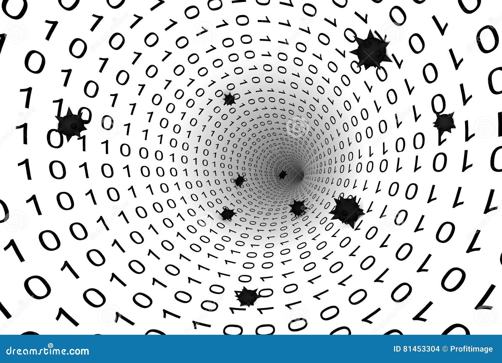 Virus stock illustration. Illustration of binary, hack - 81453304