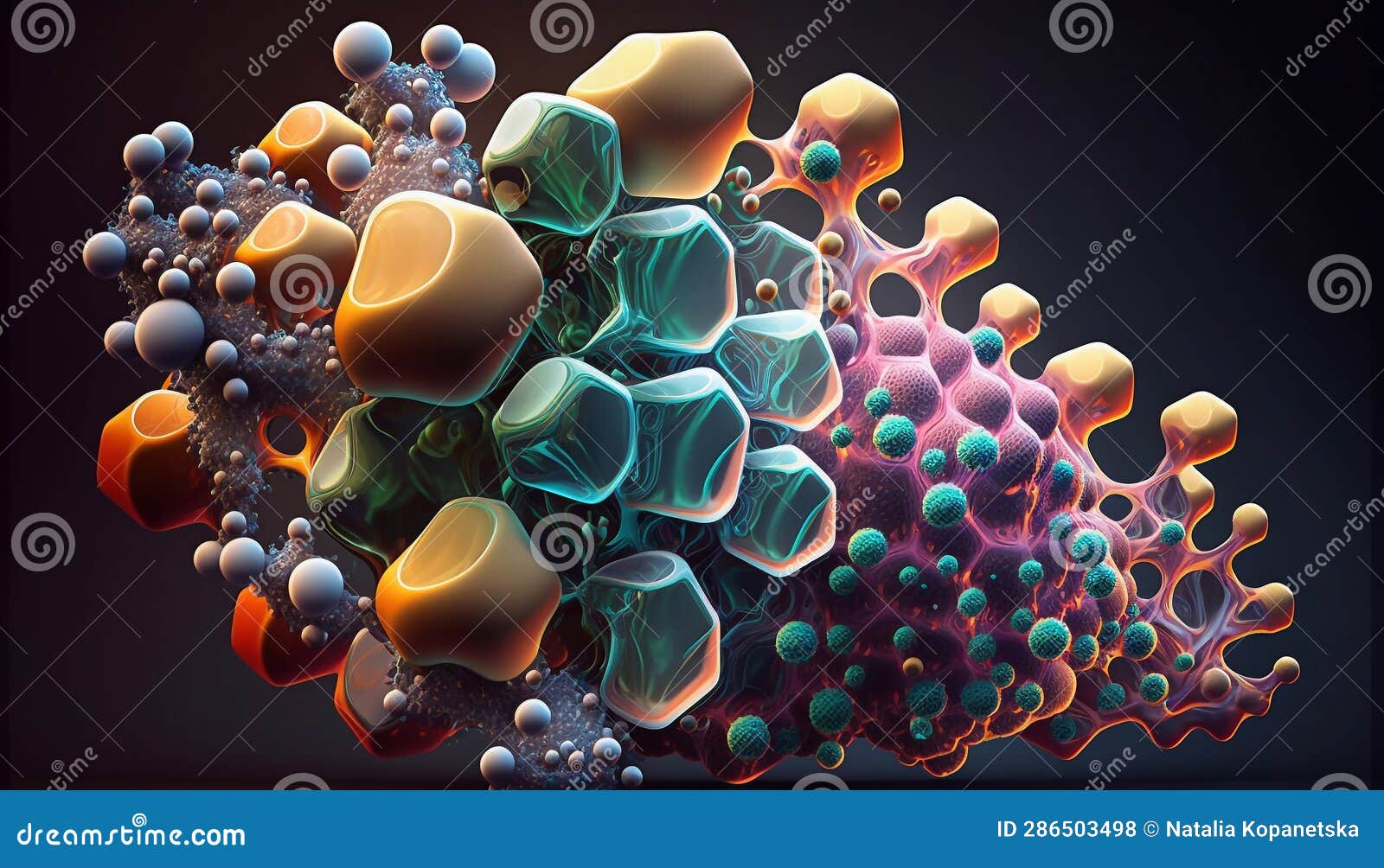 Virus on a Black Background Concept Microbiology and Virology Stock ...