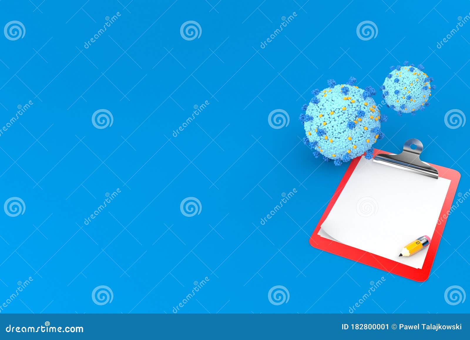Virus with blank clipboard stock illustration. Illustration of disease ...