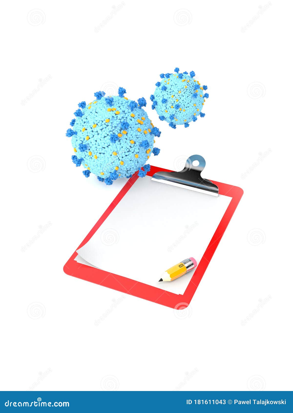 Virus with blank clipboard stock illustration. Illustration of ...