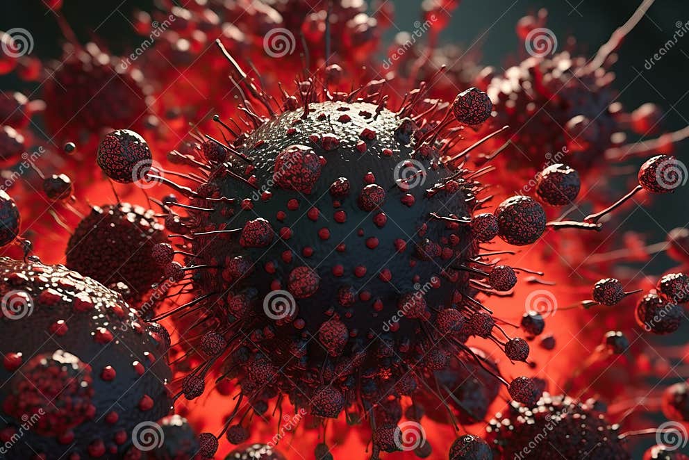 Virus in Blood, Concept of Bacterial Infection Stock Image - Image of ...