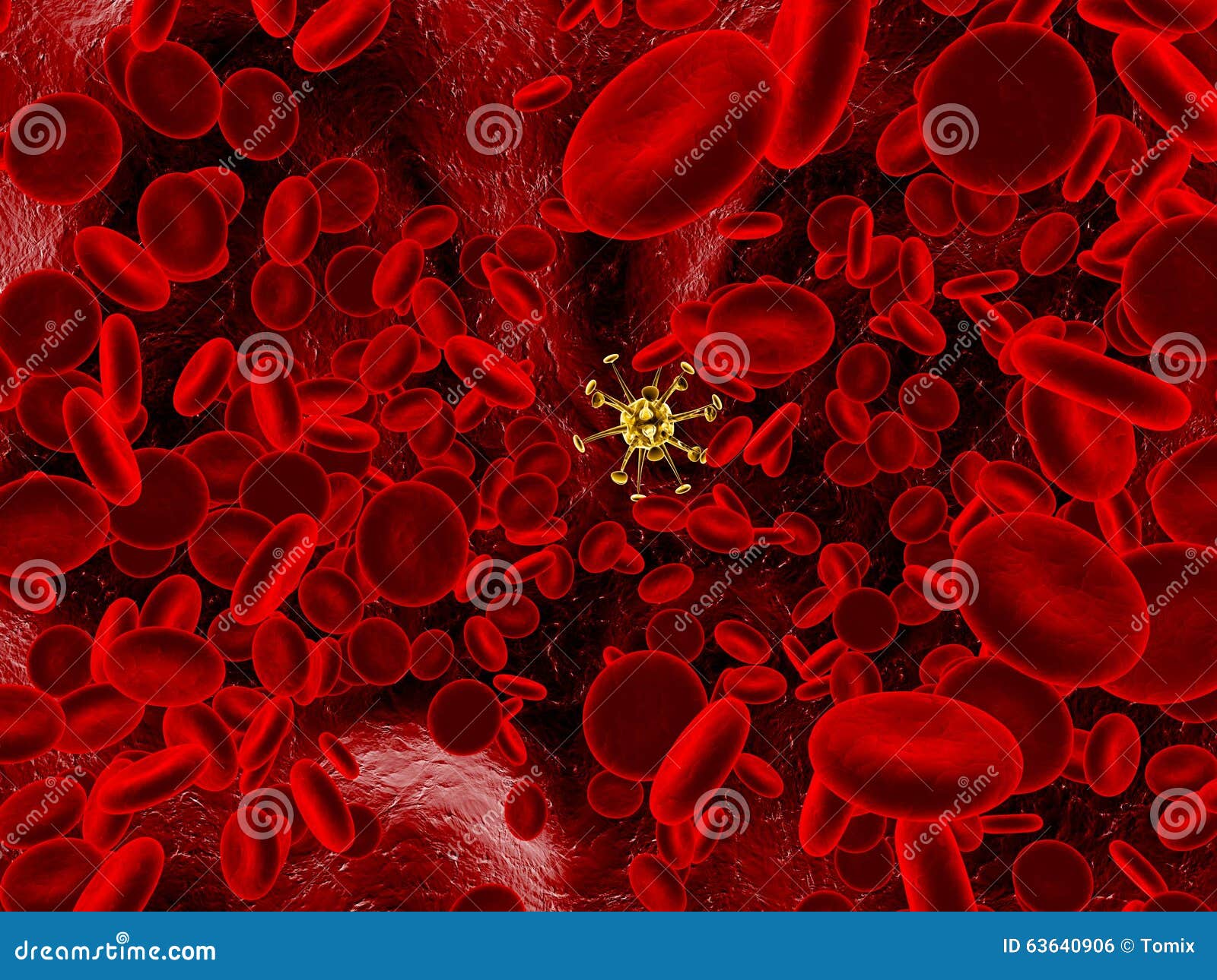 Virus in blood stock illustration. Illustration of epidemic - 63640906