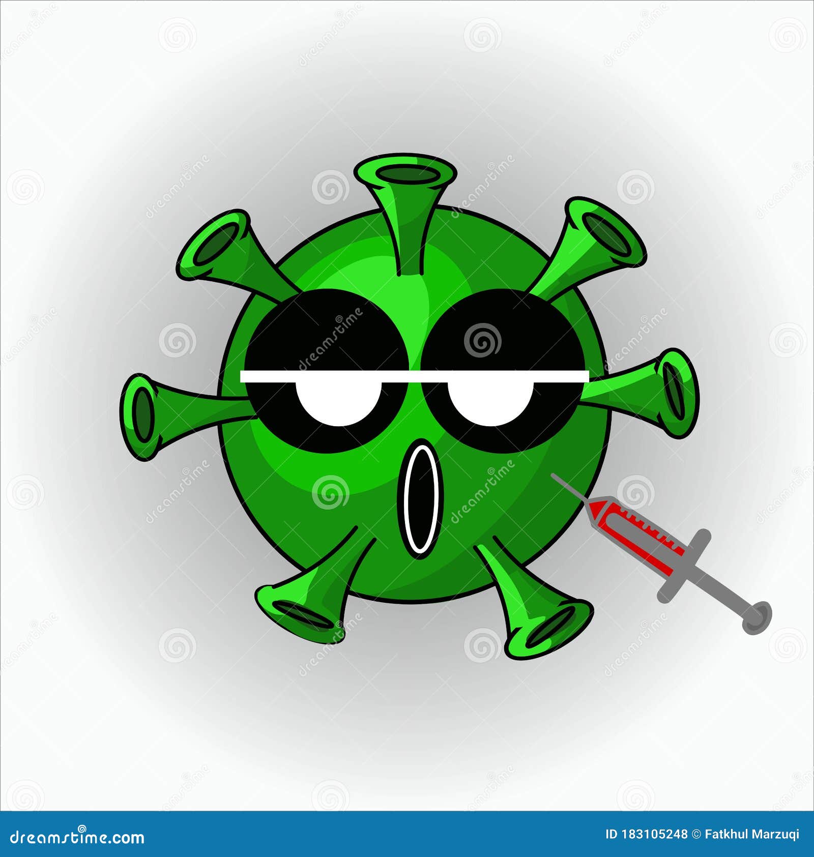 Virus Caracter Illustration, Anti Virus Injection Stock Vector ...