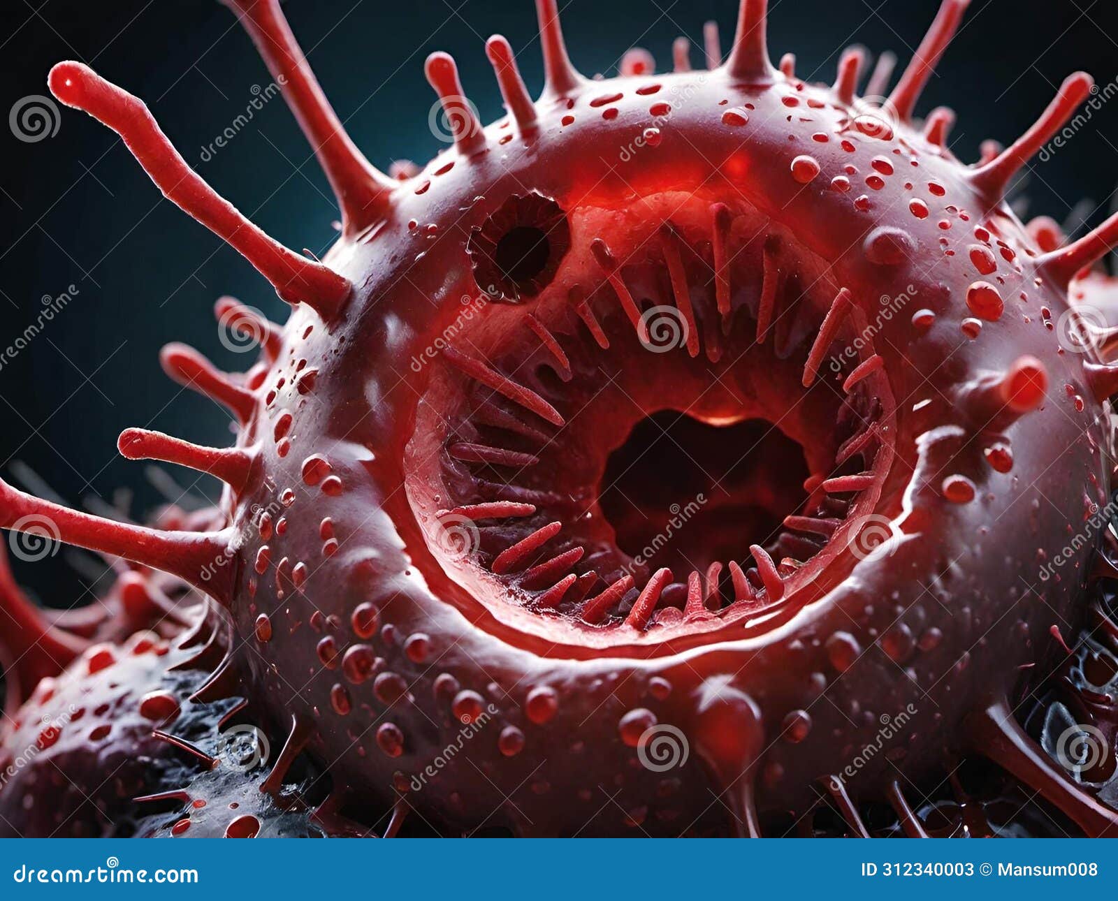 Virus Cell or Virus Bacteria Illustration Stock Illustration ...