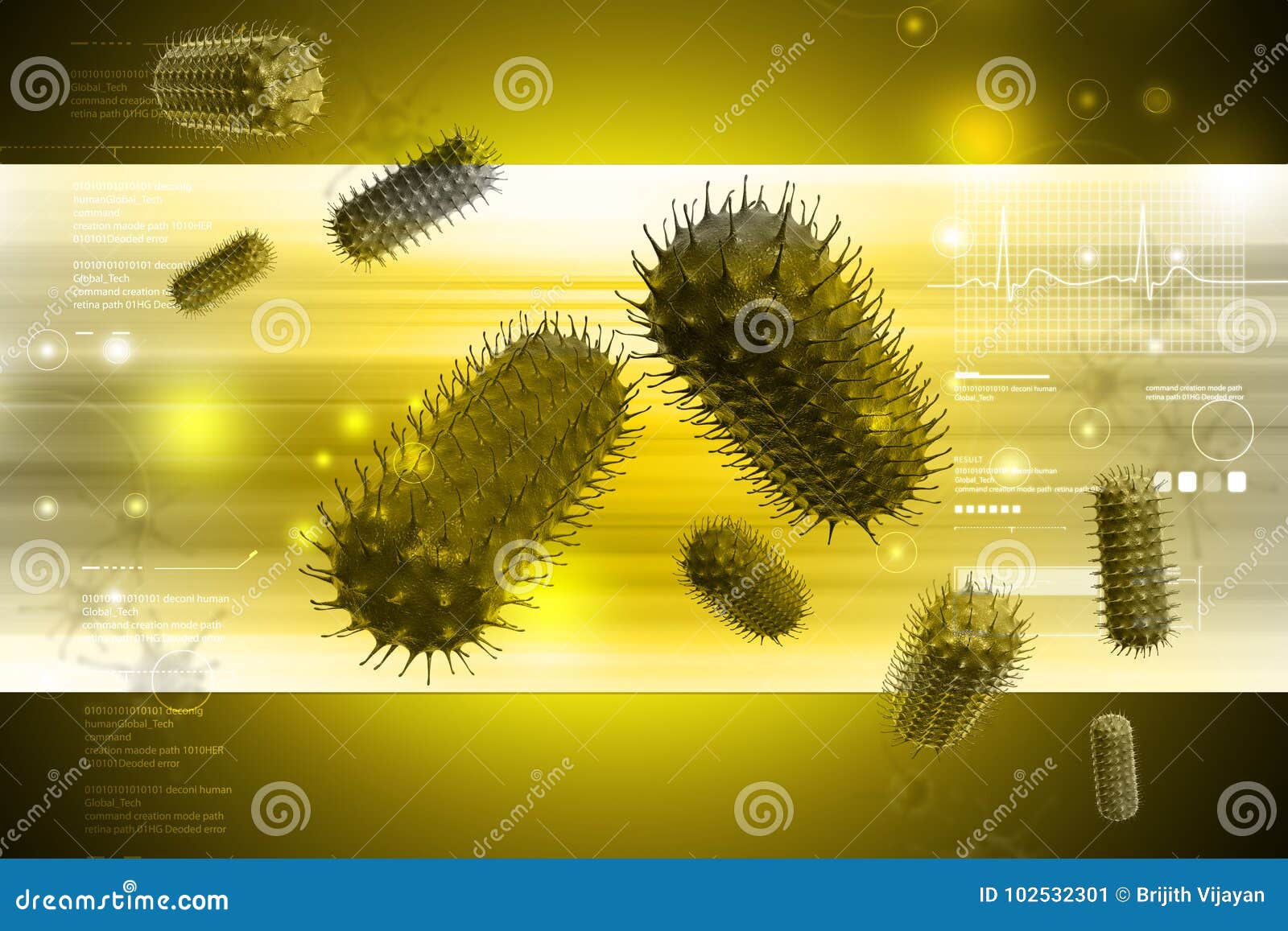 Virus cell stock illustration. Illustration of life - 102532301
