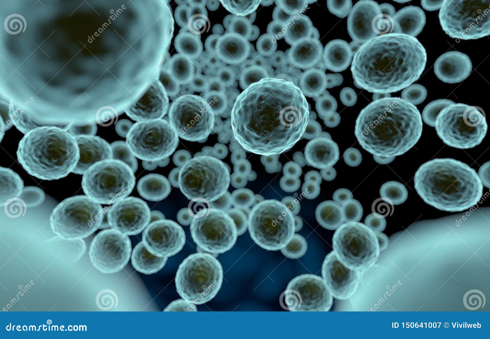 Virus cell infection stock illustration. Illustration of abstract ...