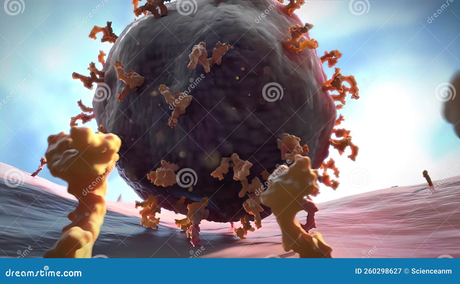 Virus Cell Spreading 3d Medical Stock Illustration - Illustration of ...