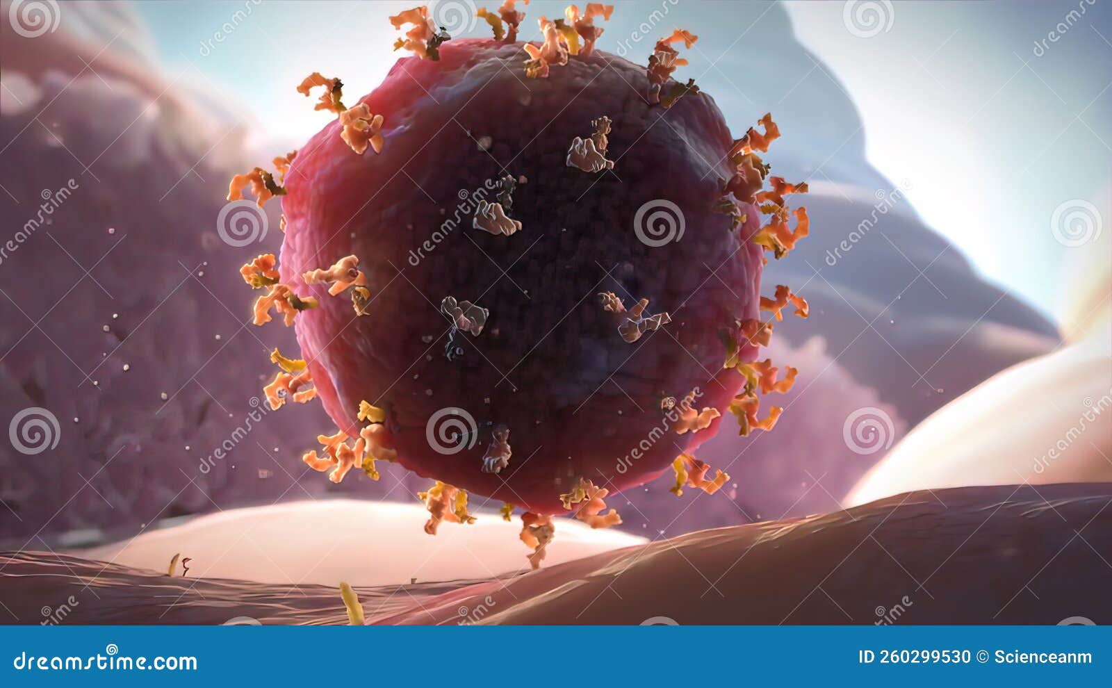 Virus Cell Spreading 3d Medical Stock Illustration - Illustration of ...