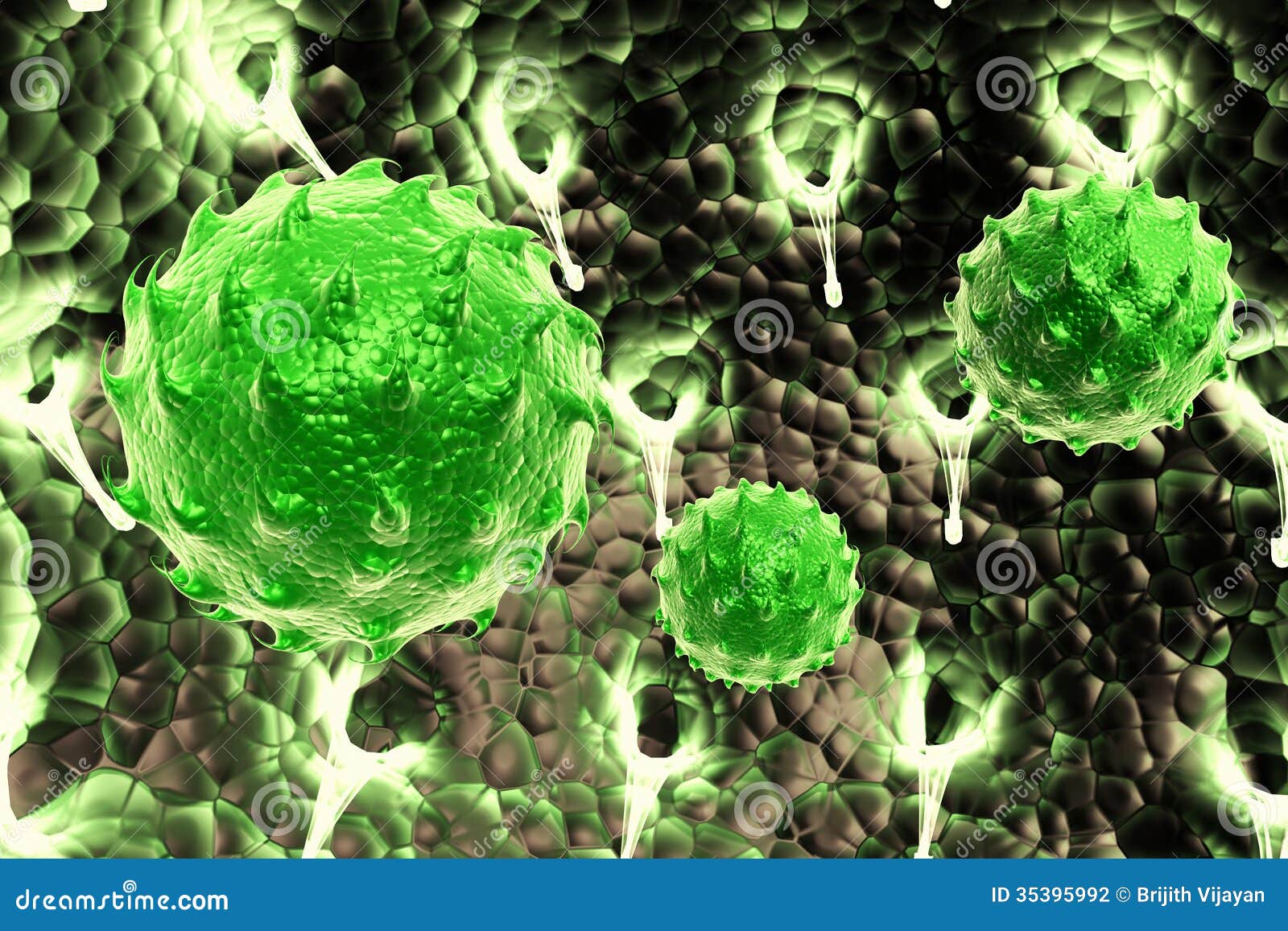 Virus Cell Symbol Representing Bacterial Infection Stock Illustration ...
