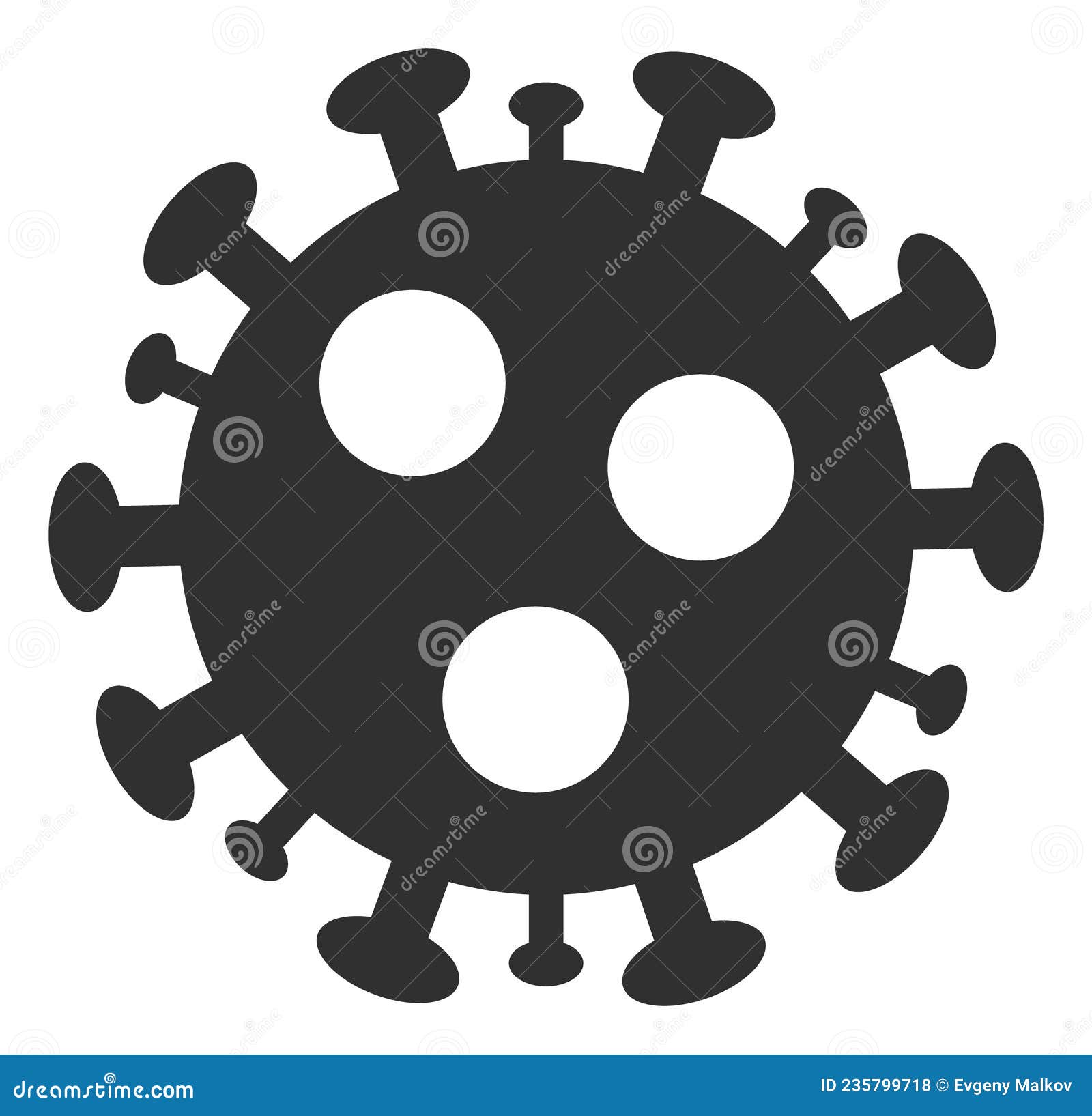 Vector Virus Cell Icon Illustration Stock Vector - Illustration of ...