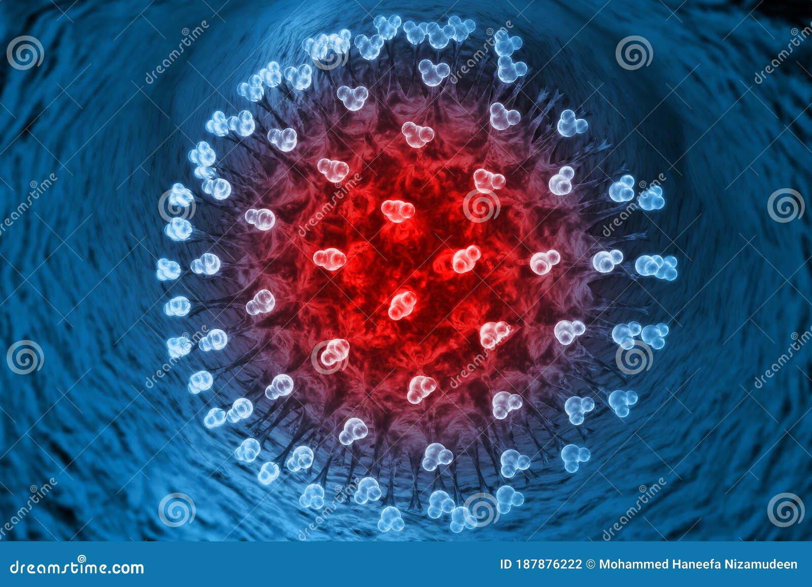 Virus cell stock illustration. Illustration of background3d - 187876222