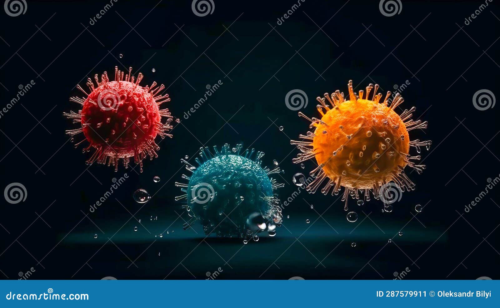 Microscopic Germs and Pathogens Stock Illustration - Illustration of ...