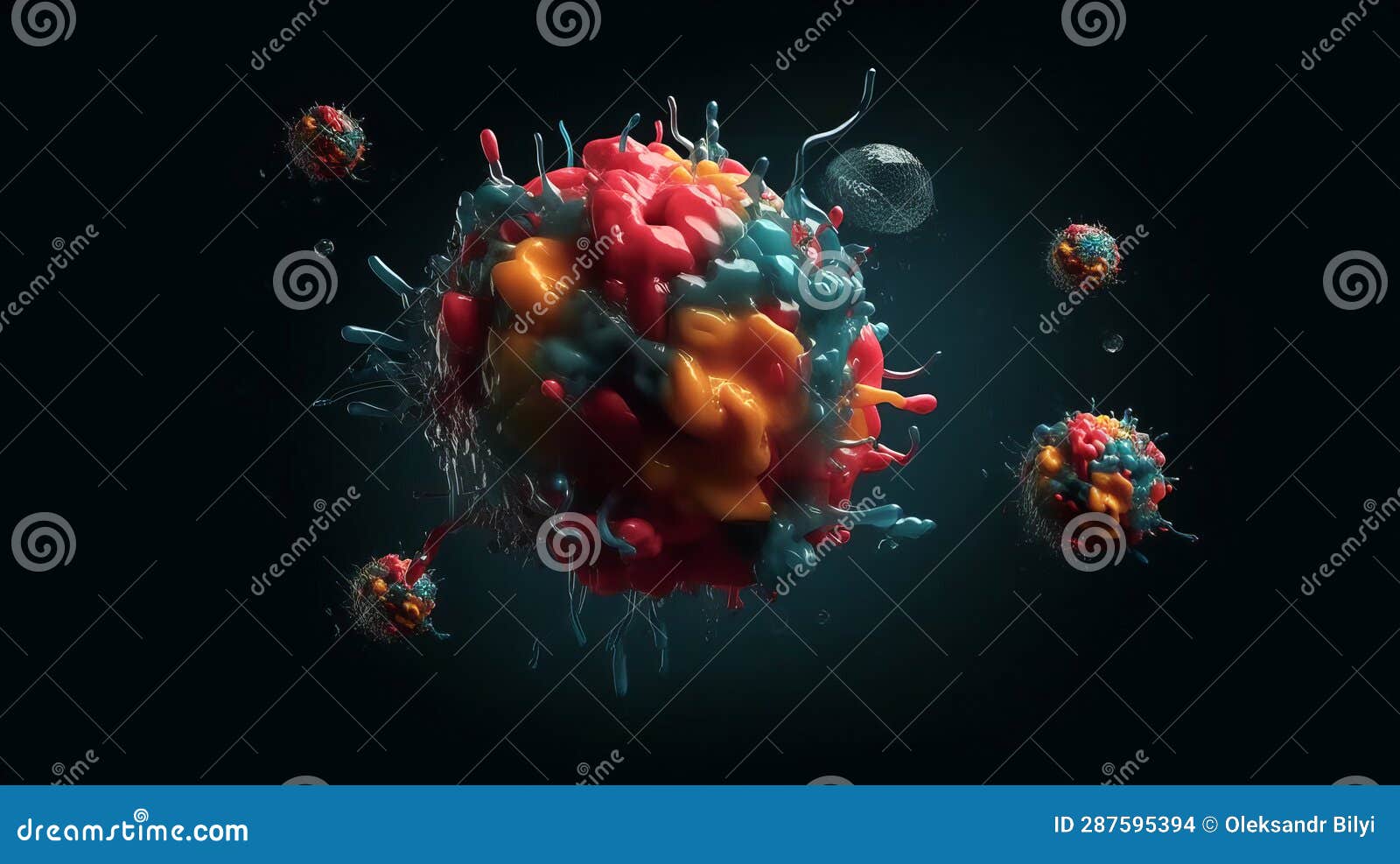 Microscopic Germs and Pathogens Stock Illustration - Illustration of ...