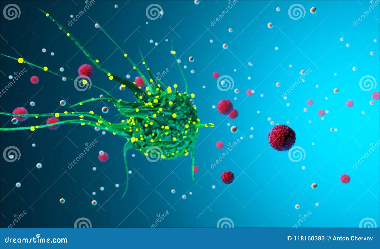 3D Render Bacteria Virus,3d Render Microbe. Bacteria Virus Or Germs ...