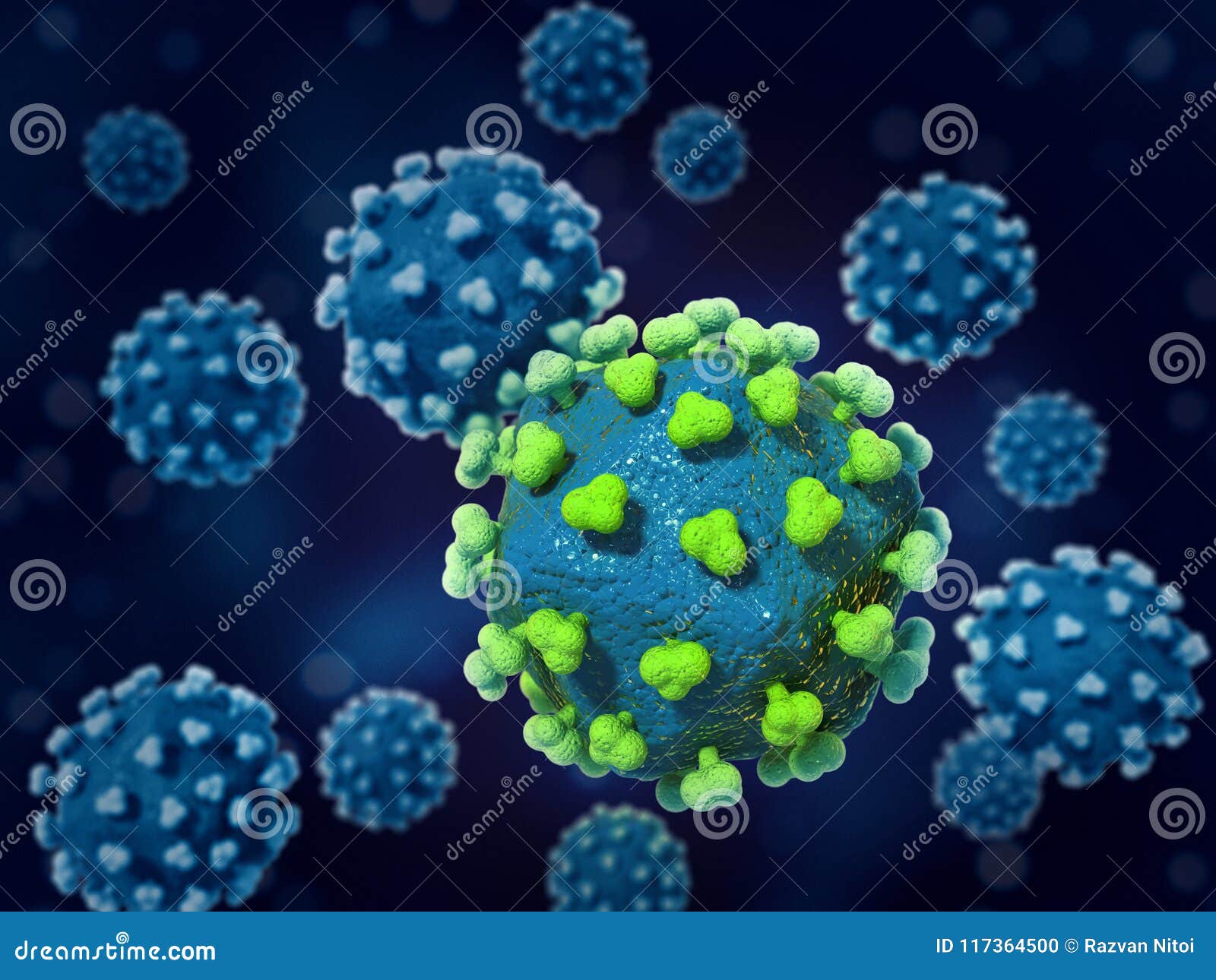 Germs Invading The Bloodstream, Depicted With Glowing Green Hues ...
