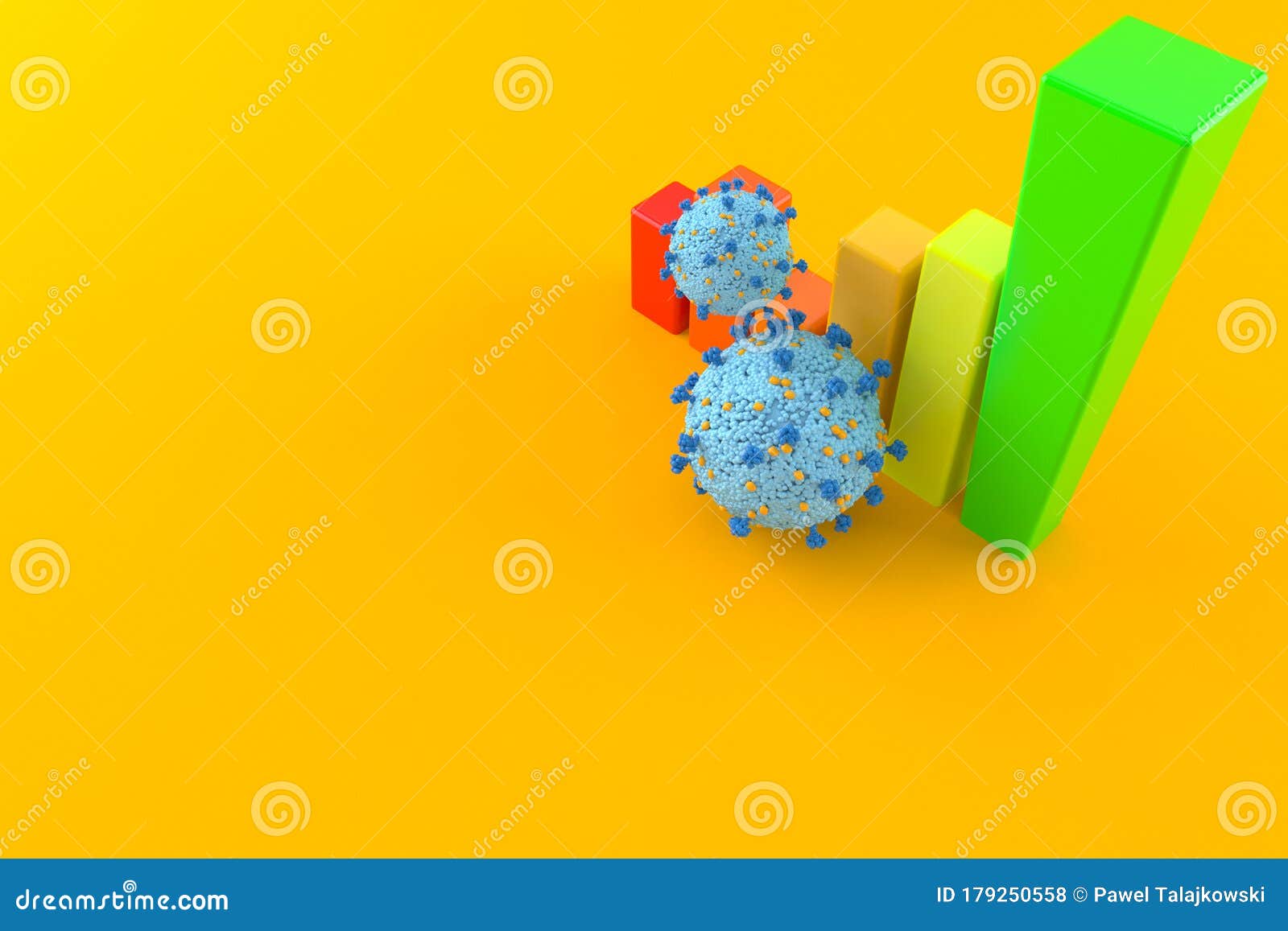 Virus with chart stock illustration. Illustration of isolated - 179250558
