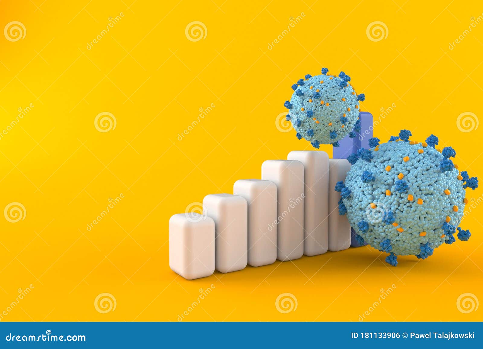 Virus with chart stock illustration. Illustration of finance - 181133906
