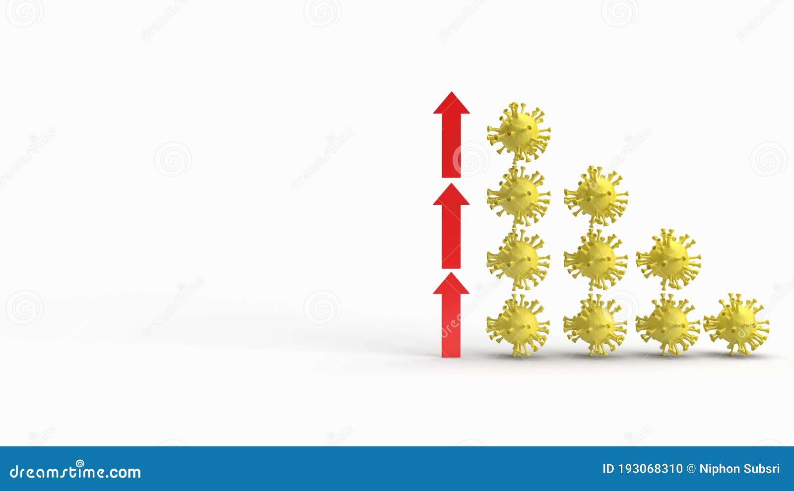 Virus Chart And Arrow Multi Colour 3d Rendering Royalty-Free Stock ...