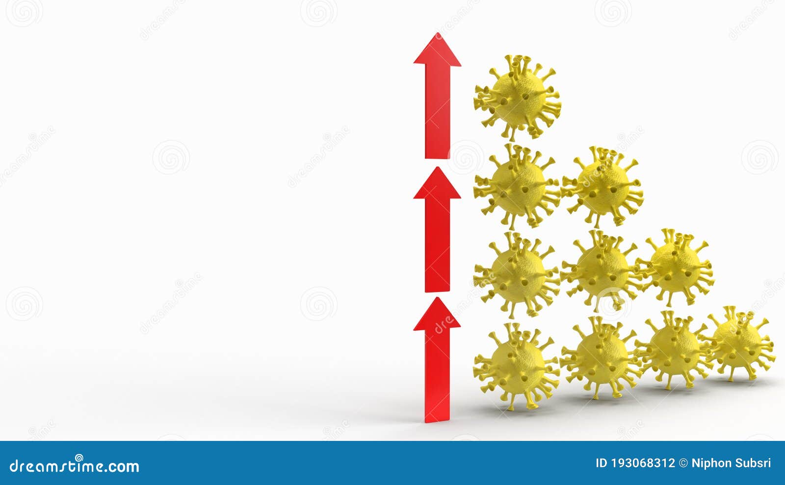 The Virus Chart on White Background for Coronavirus Content 3d ...
