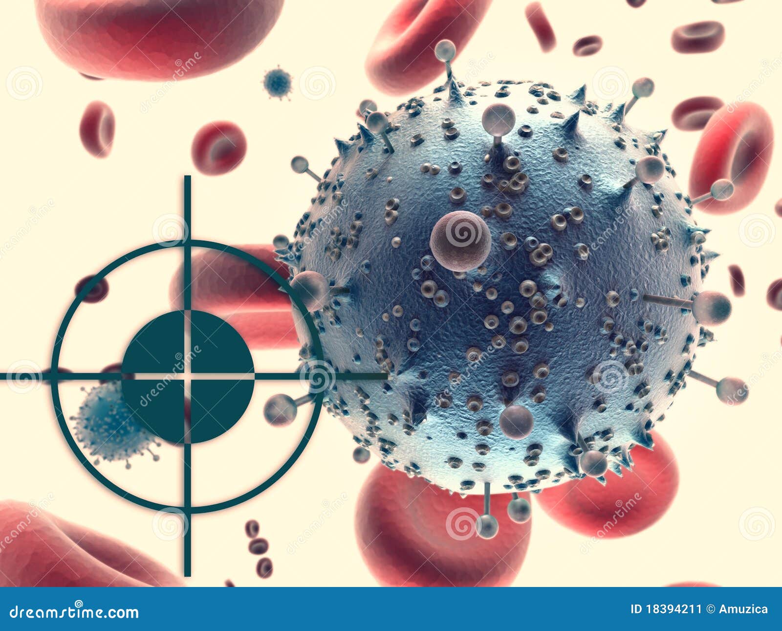 Virus closeup and target stock image. Image of microscopic - 18394211