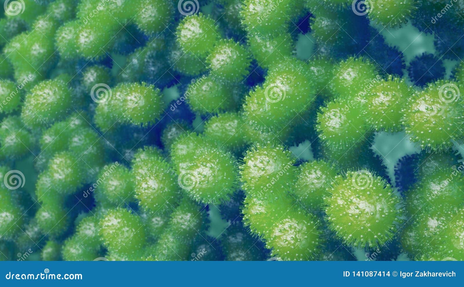 Virus Colony 3d Illustration Stock Illustration - Illustration of ...