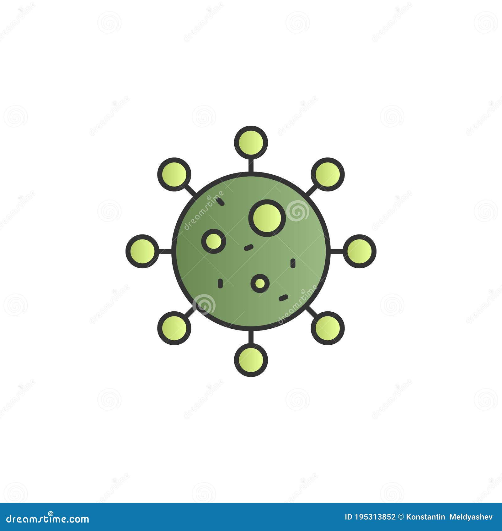 Virus Color Gradient Vector Icon Stock Illustration - Illustration of ...