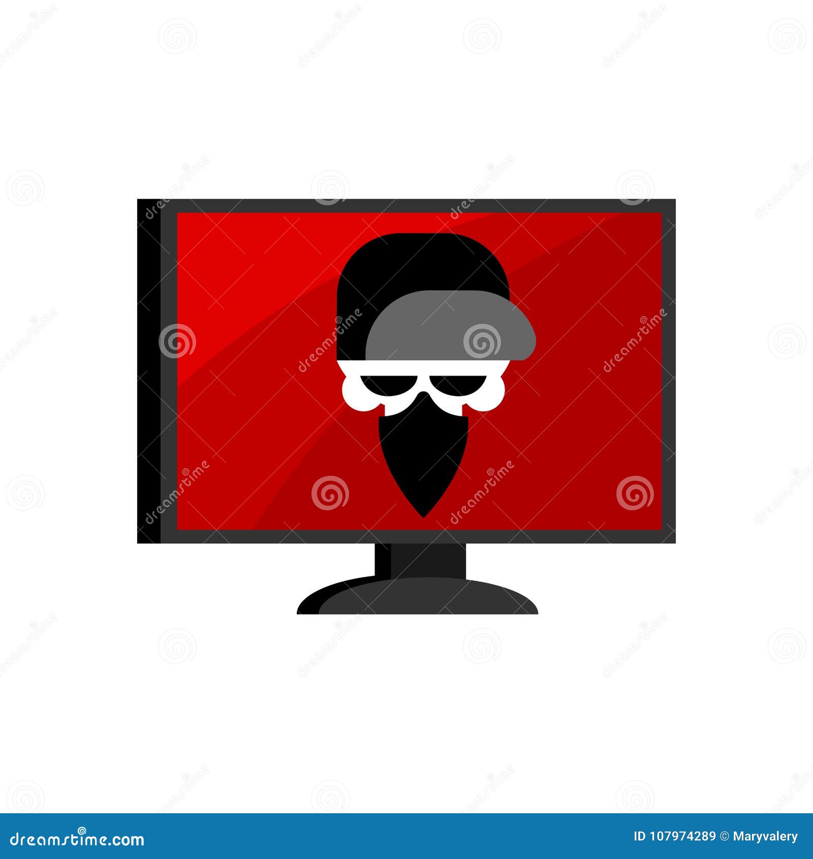 Virus in Computer. Skull of Hacker Stock Vector - Illustration of ...