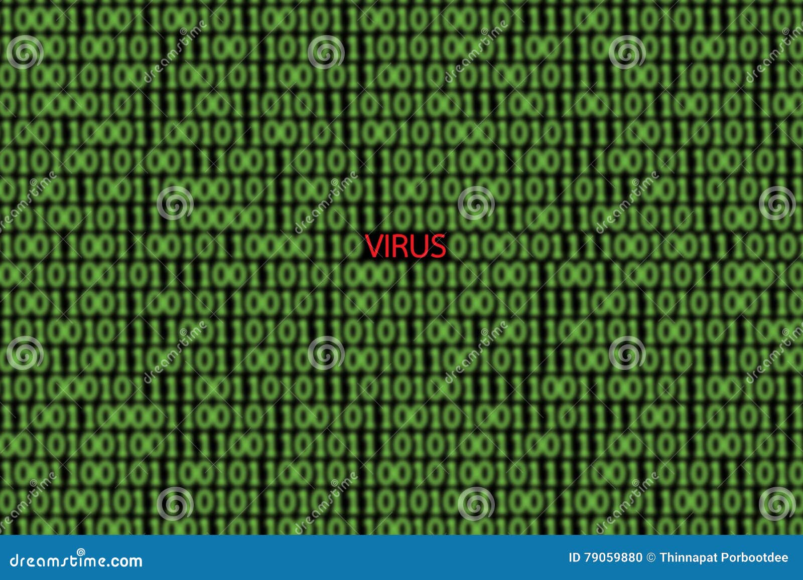 Virus in computercode stock illustratie. Illustration of code - 79059880