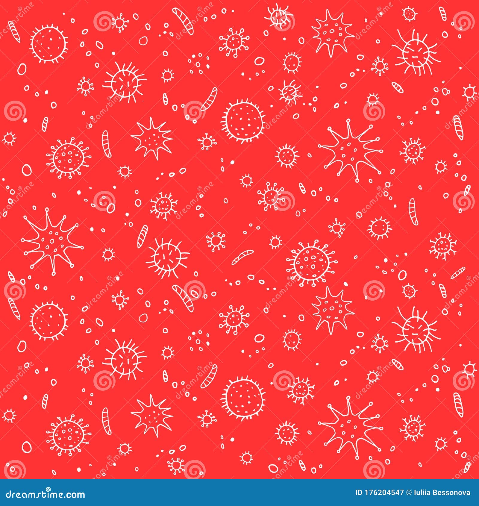 Virus, Coronavirus. Background, Pattern, Frame with Outline Molecules ...