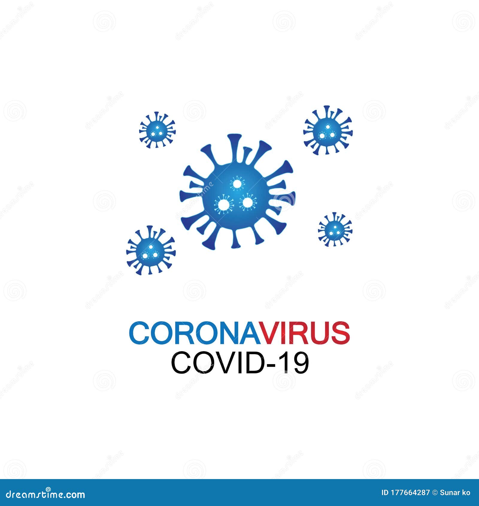 Virus,coronavirus, Bacteria, Germs and Microbe Isolated on White ...