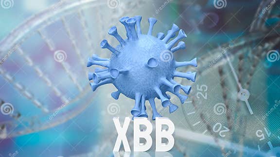 The Virus Covid Xbb Type Image for Sci or Medical Concept 3d Rendering ...
