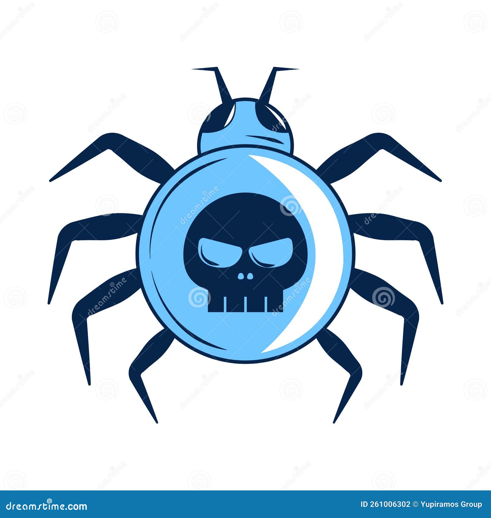 Virus cybersecurity icon stock vector. Illustration of attack - 261006302