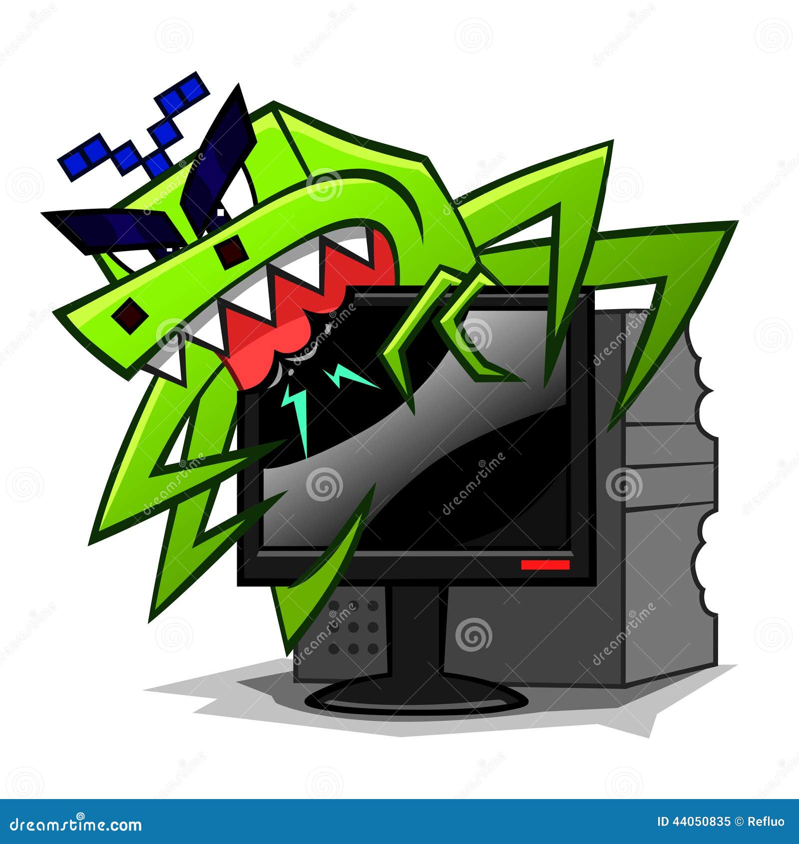 Virus d'ordinateur illustration de vecteur. Illustration du destruction ...