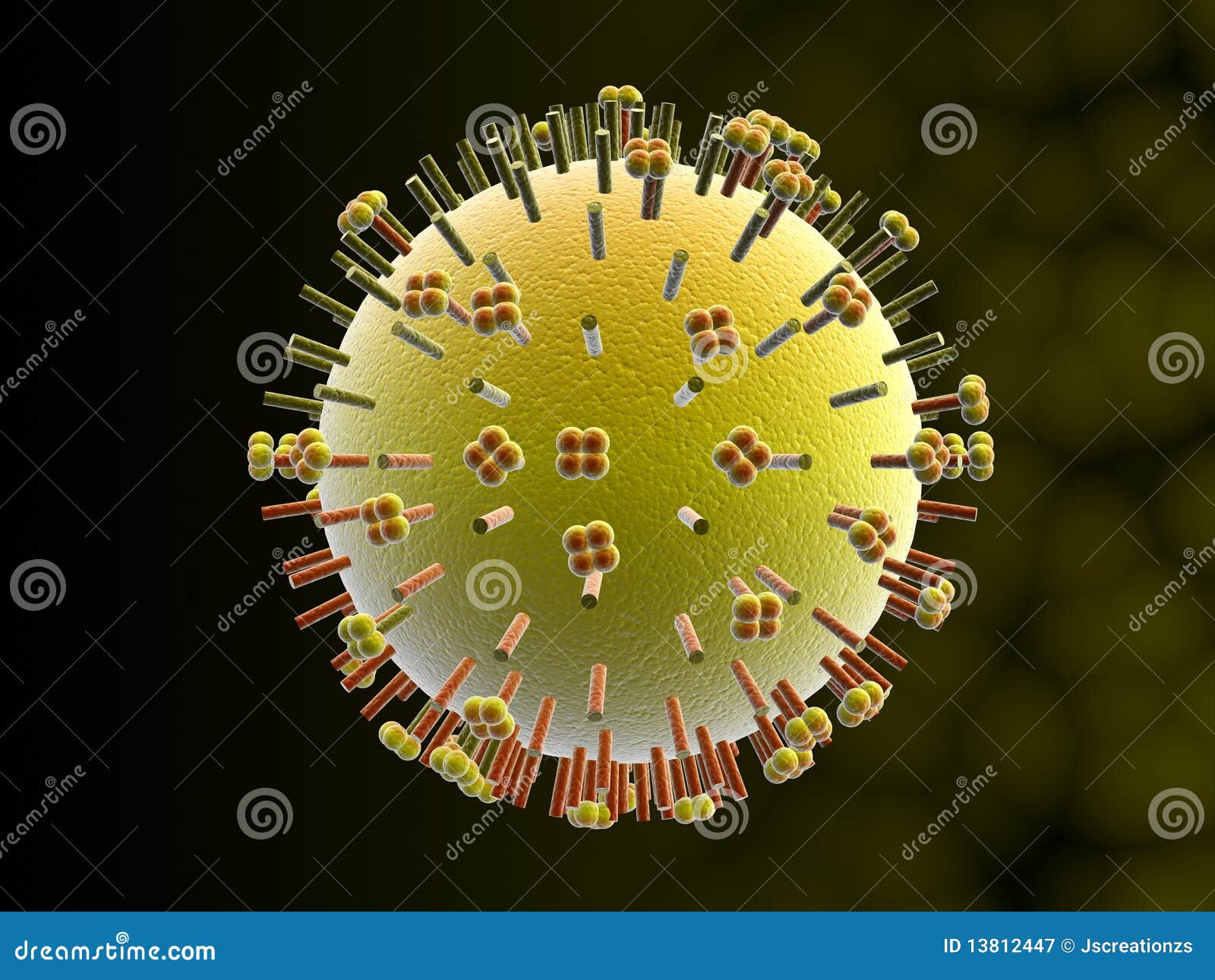 Virus da gripe ilustração stock. Ilustração de ciência - 13812447
