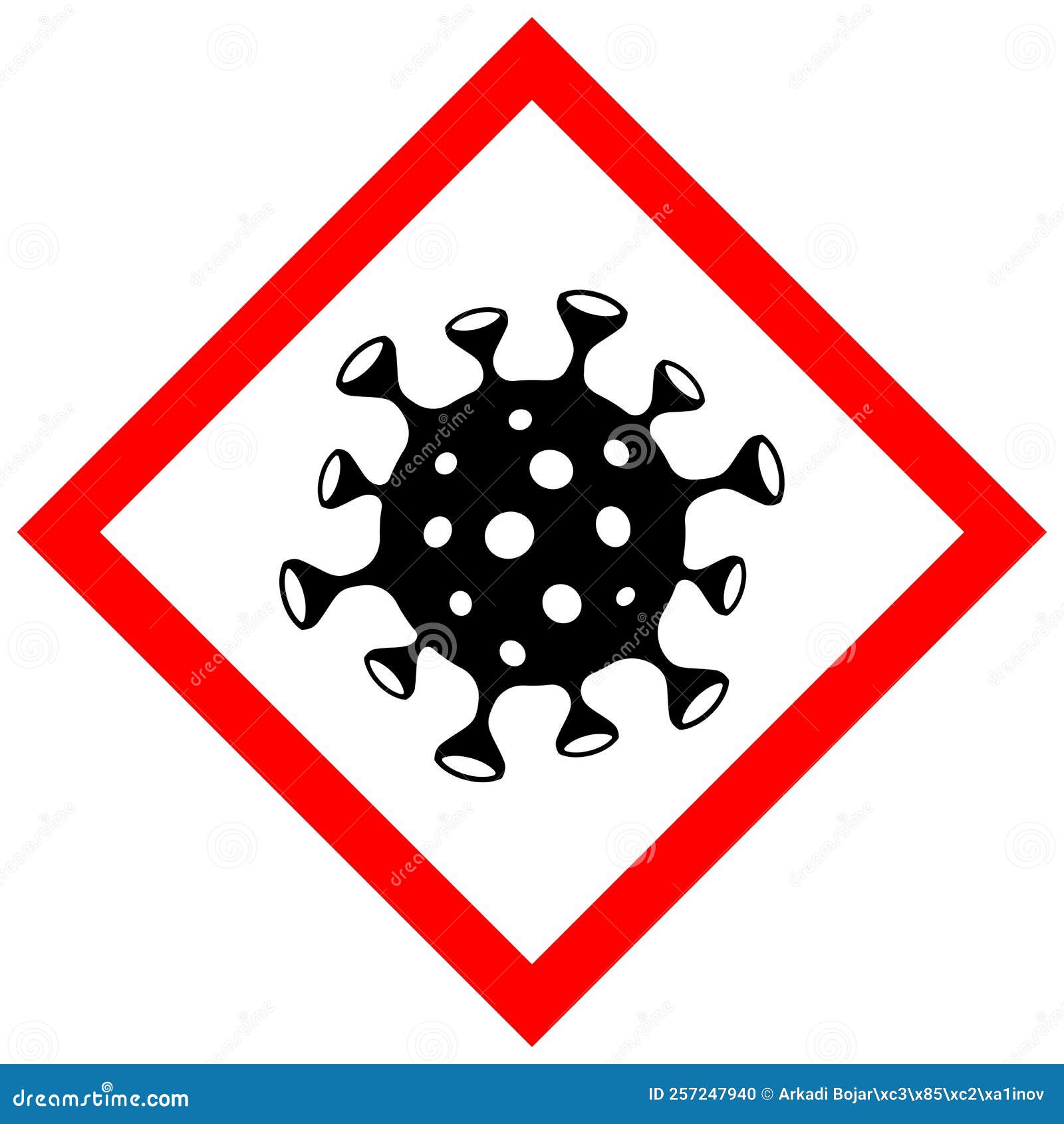 Virus Danger Sign, Biological Hazard Stock Vector - Illustration of ...