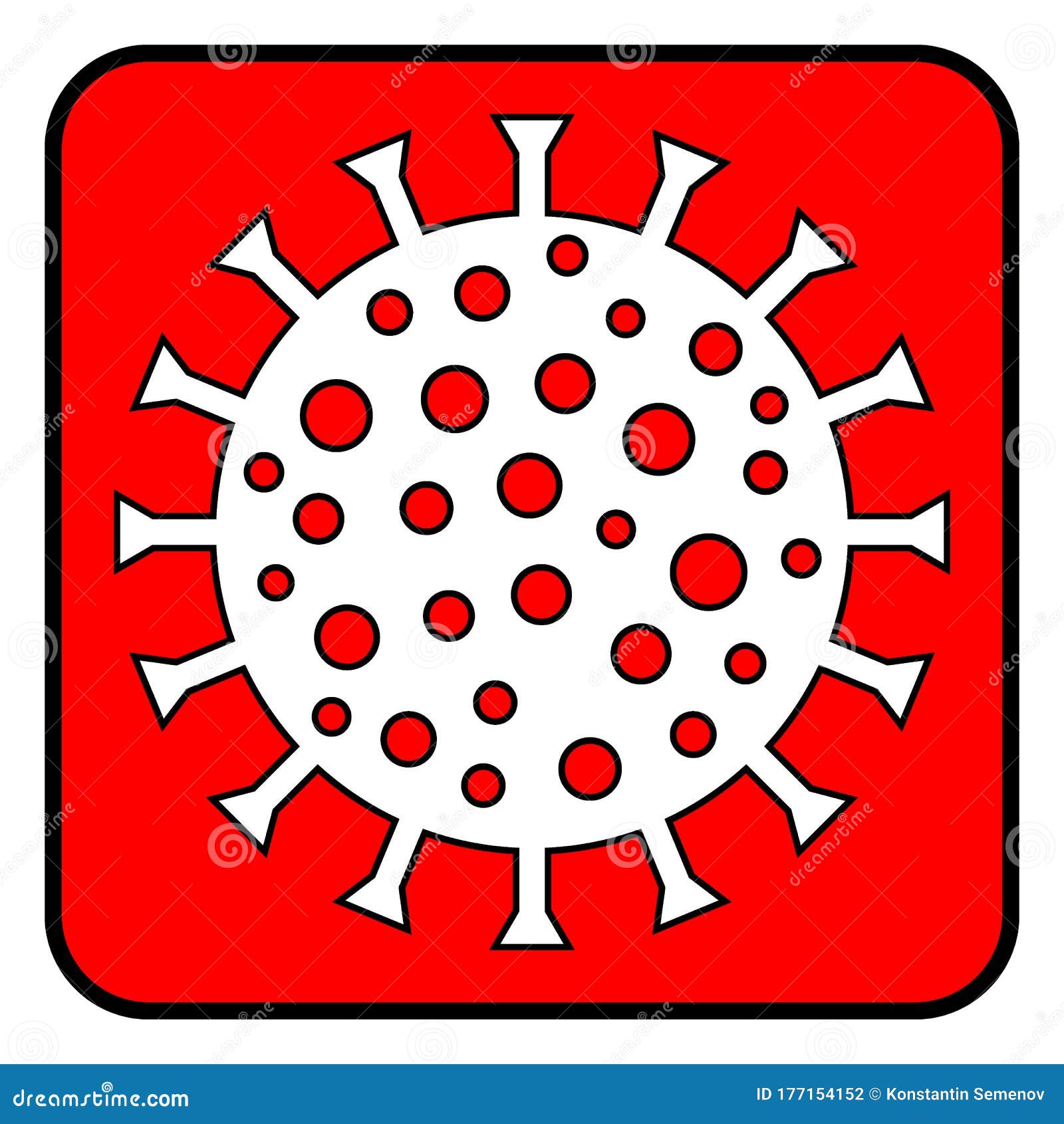 Virus danger sign stock illustration. Illustration of laboratory ...