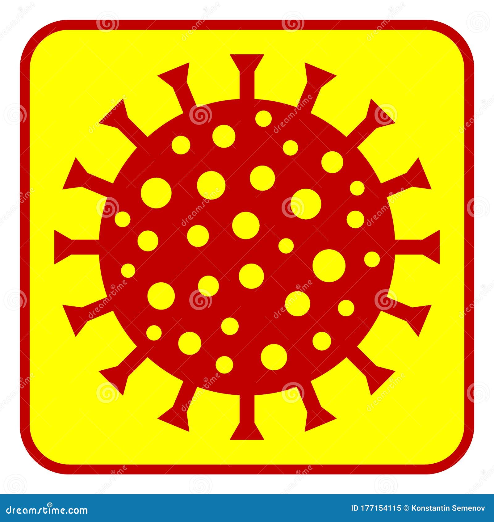 Virus danger sign stock illustration. Illustration of infection - 177154115