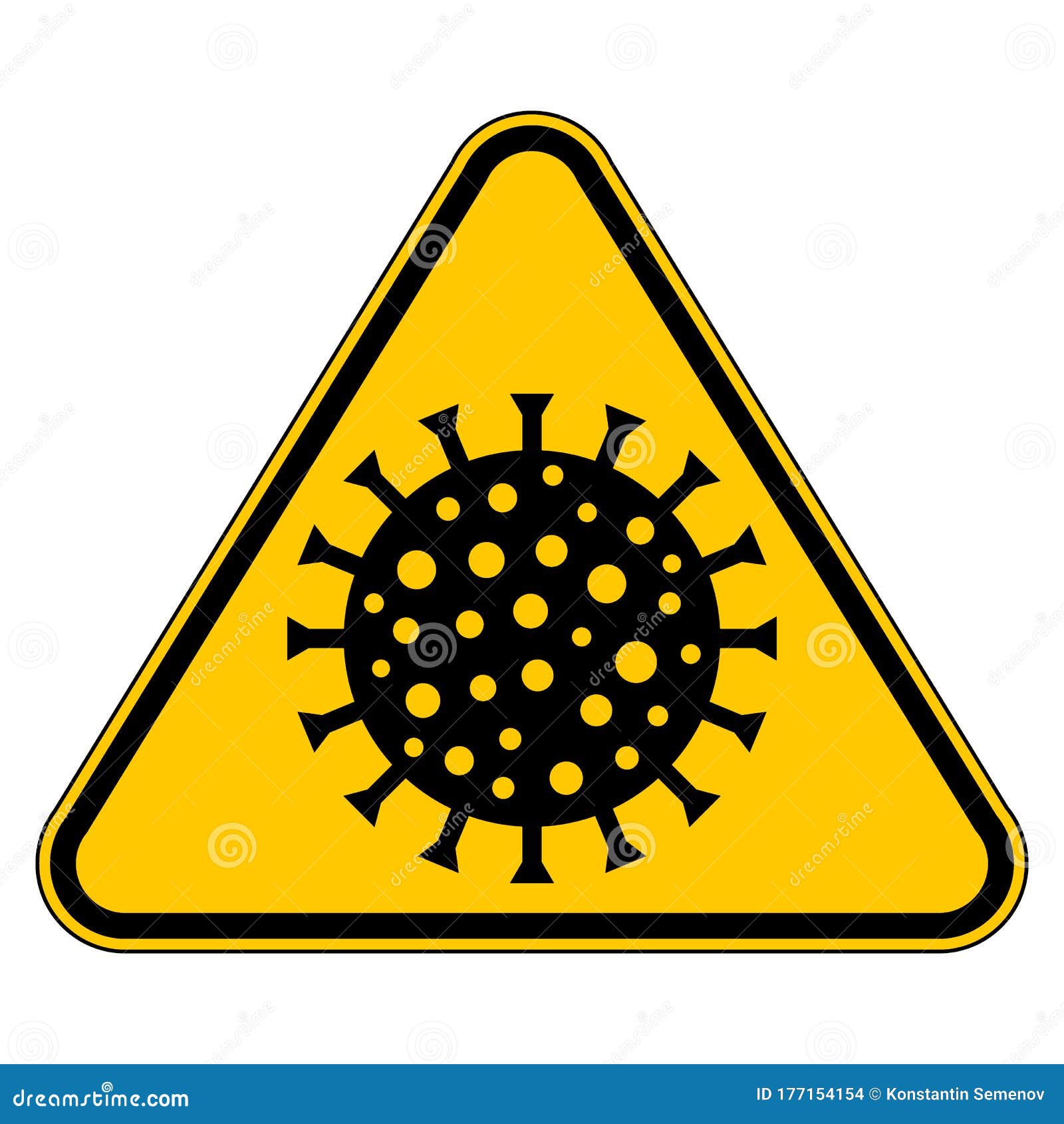 Virus danger sign stock illustration. Illustration of biologic - 177154154