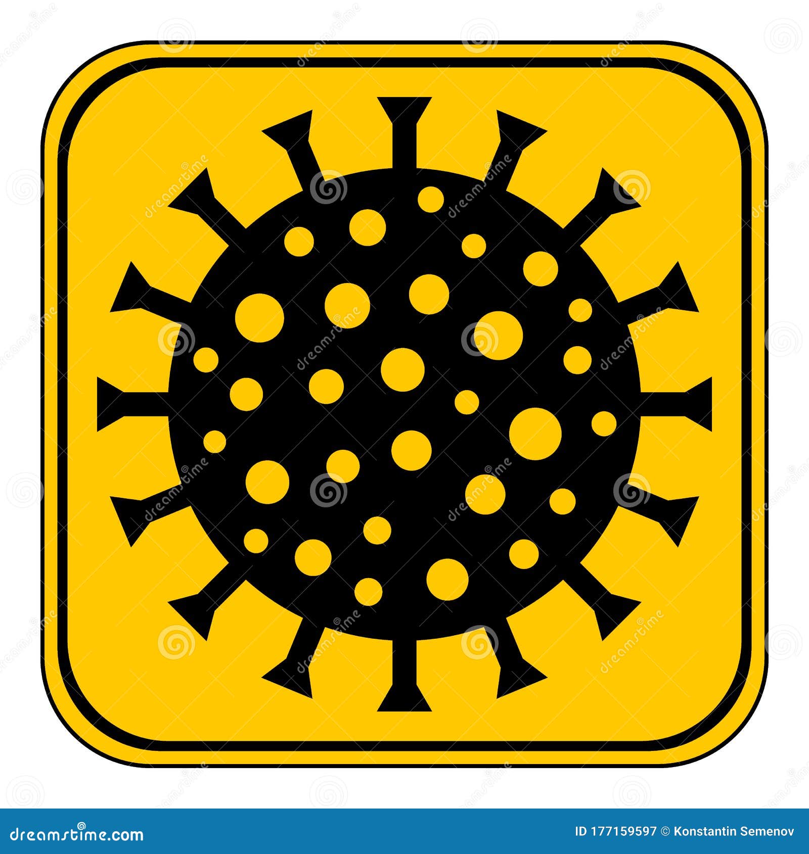 Virus danger sign stock illustration. Illustration of infected - 177159597