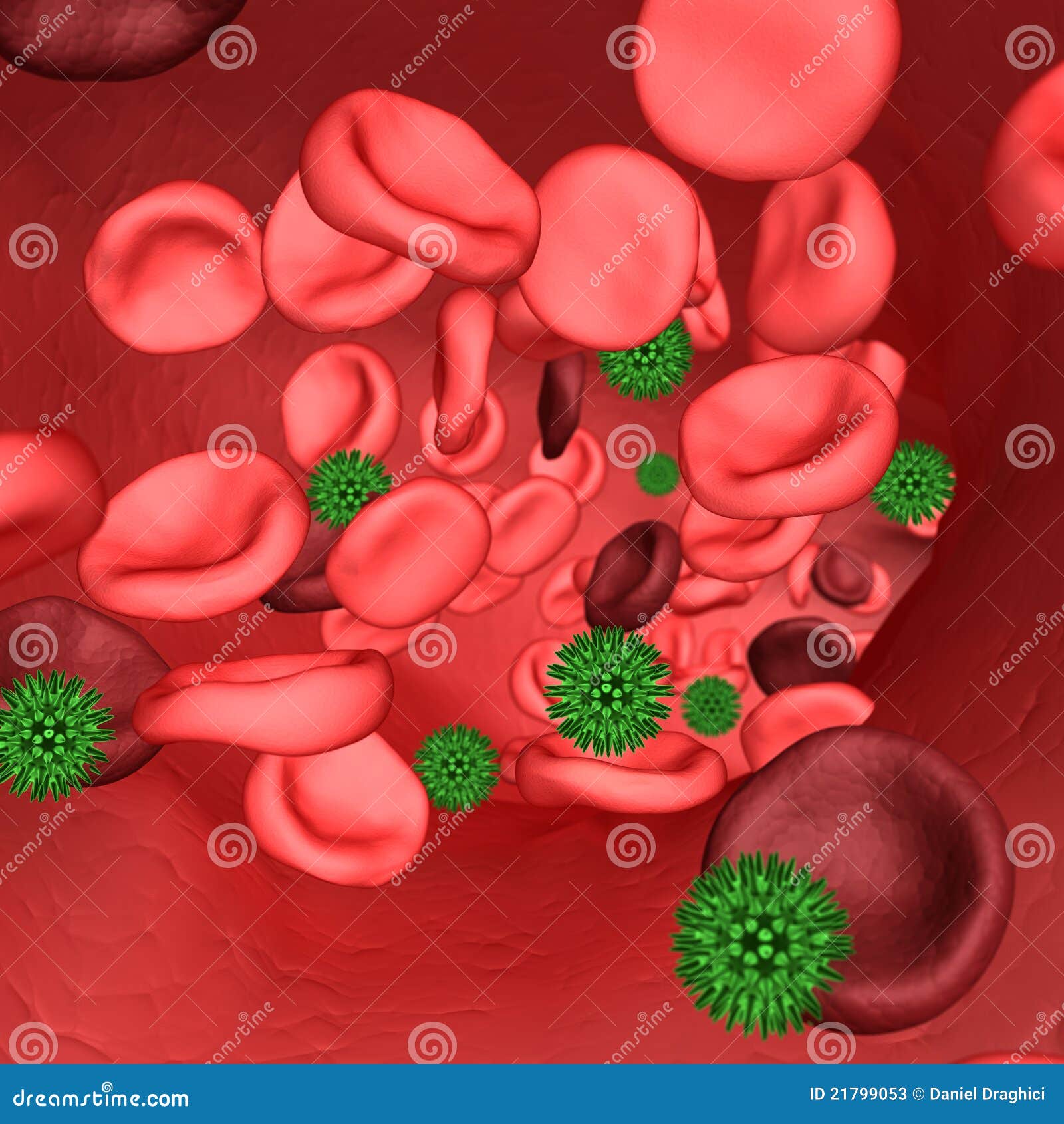 Virus dans le sang illustration stock. Illustration du maladie - 21799053