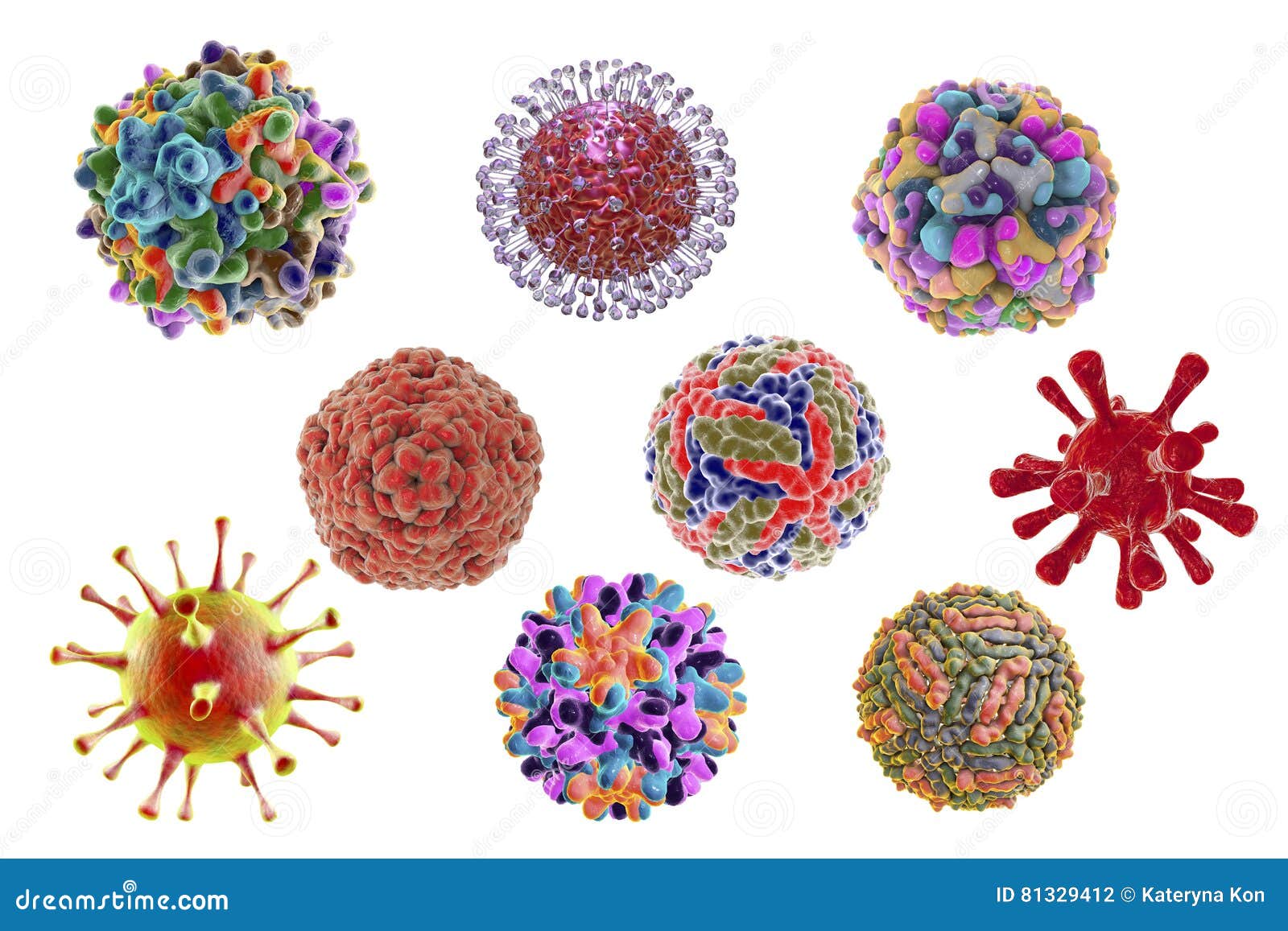 Virus de diversas formas foto de archivo. Imagen de muestra - 81329412