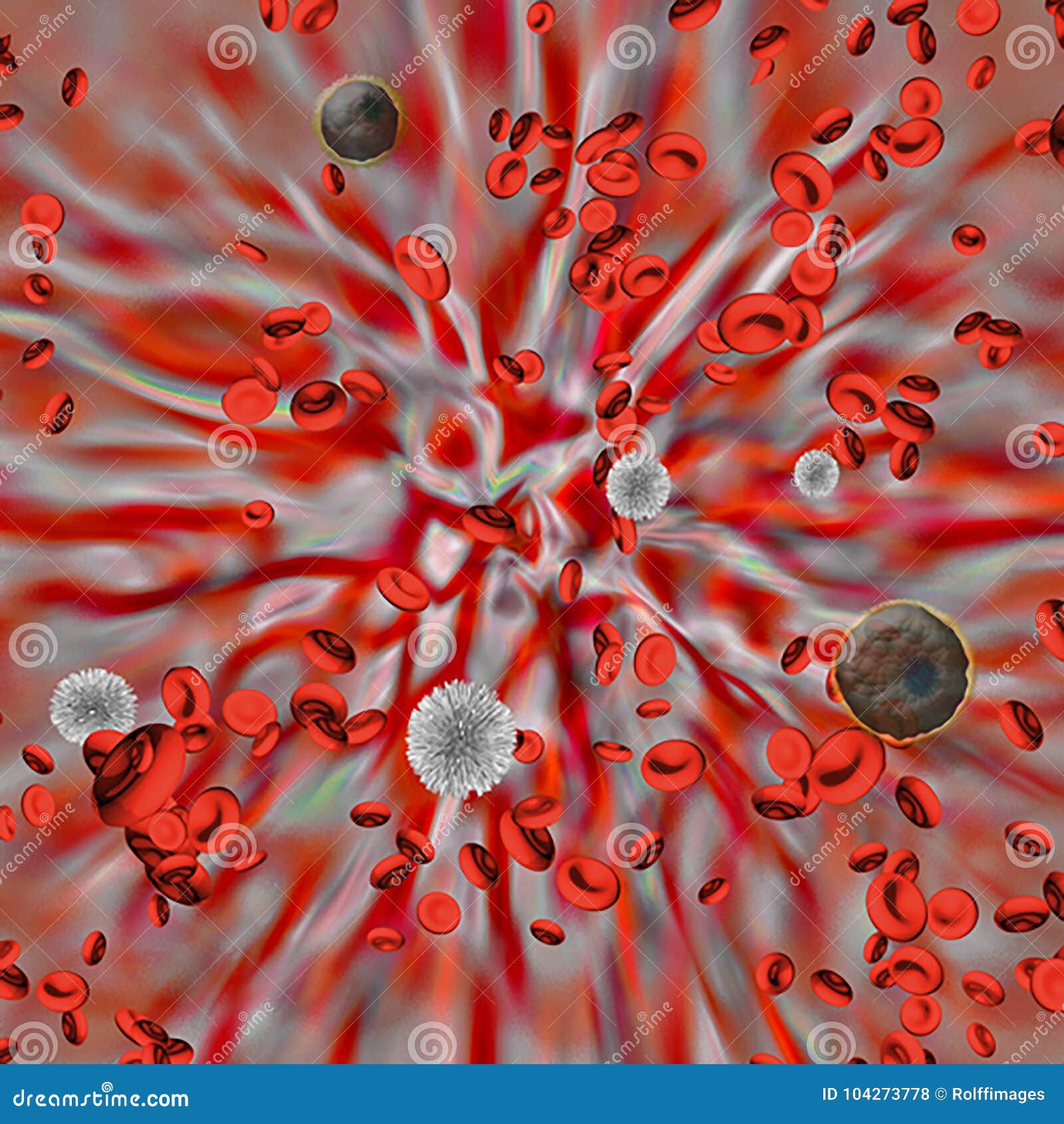 Virus de globules rouges illustration stock. Illustration du fond ...