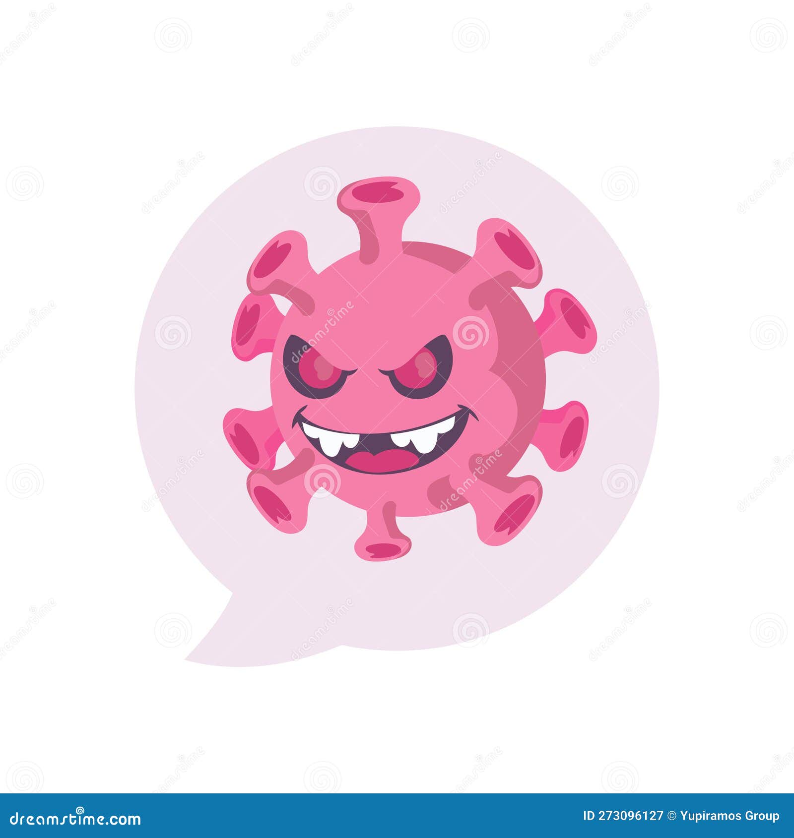 Virus de la covida rosa ilustración del vector. Ilustración de pandemia ...