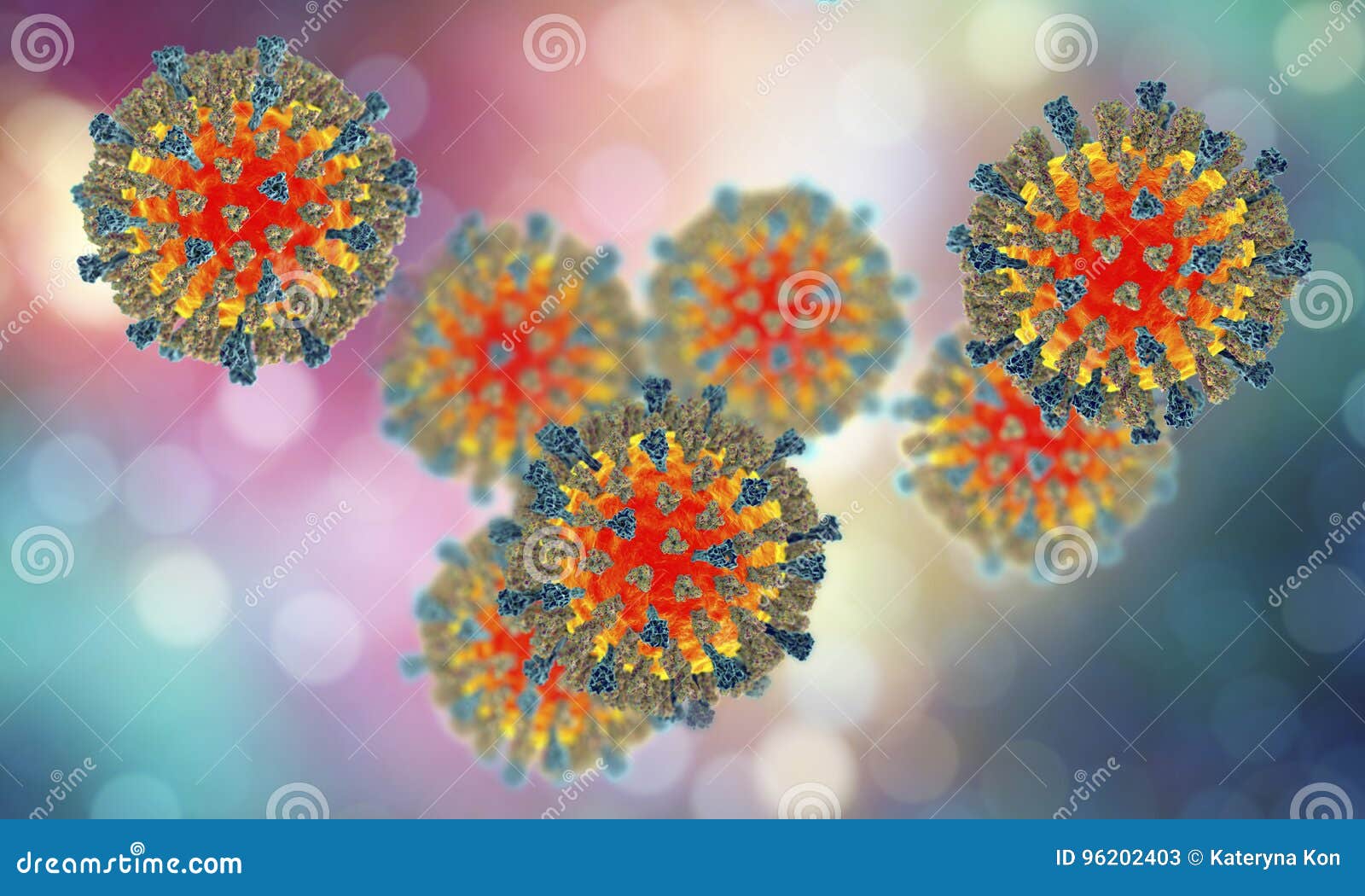 Virus De La Rougeole Illustration Illustration Stock - Illustration du ...