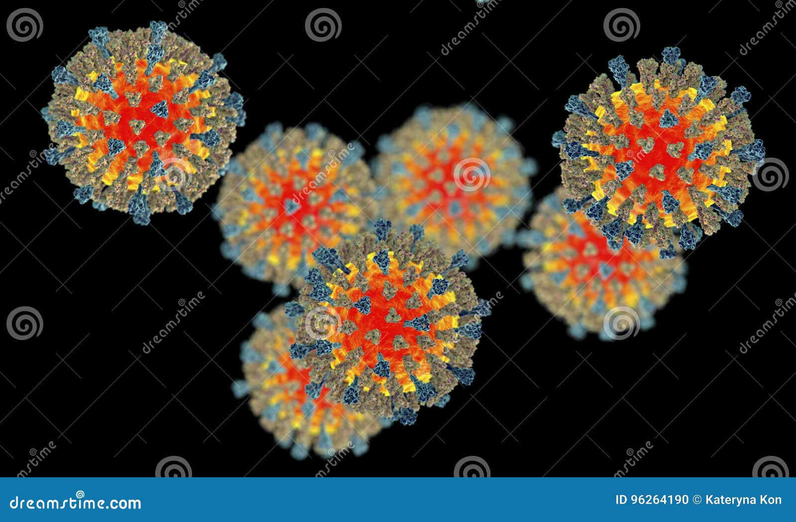 Virus De La Rougeole Illustration Illustration Stock - Illustration du ...