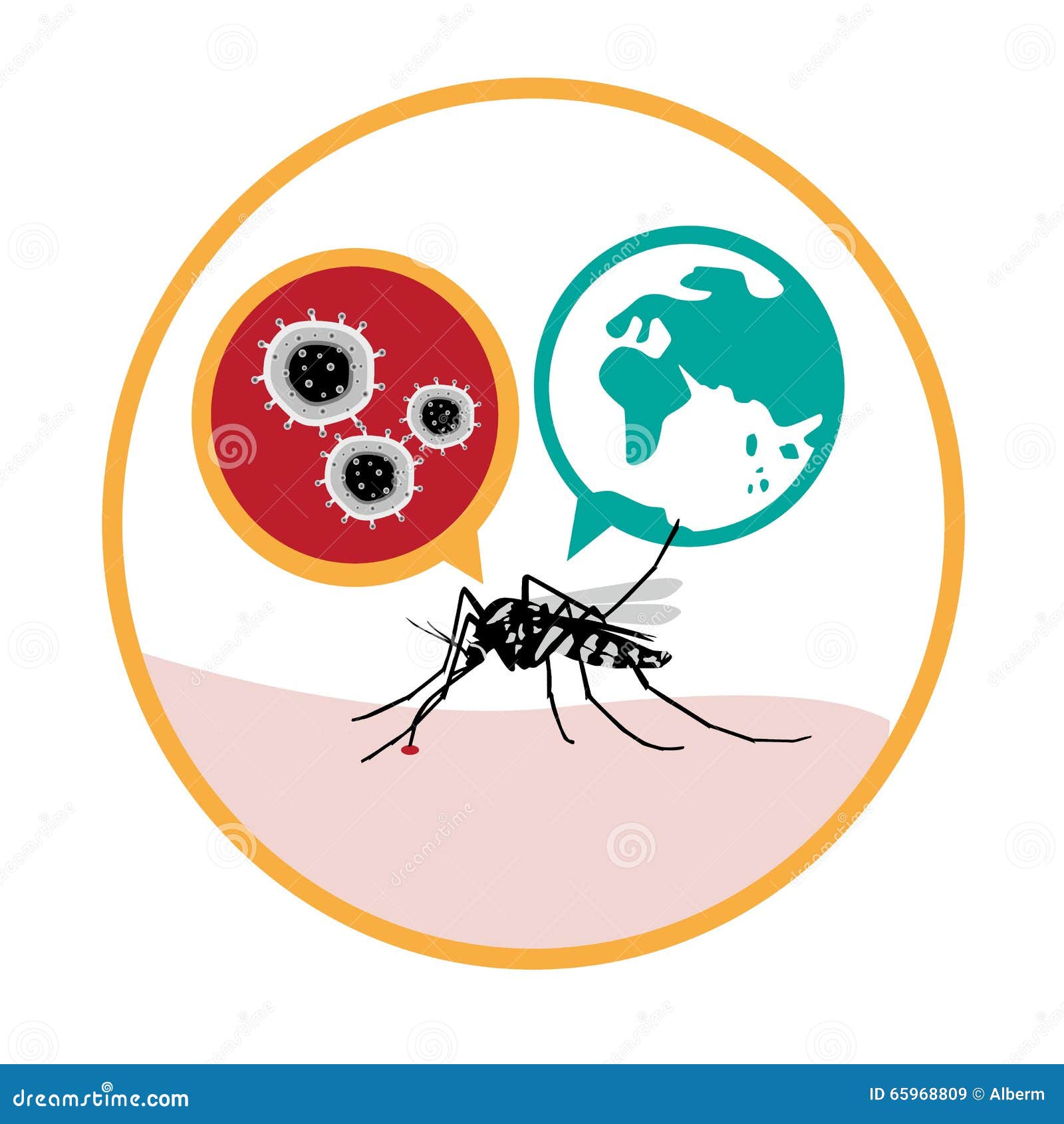 Virus de Zika ilustración del vector. Ilustración de brote - 65968809