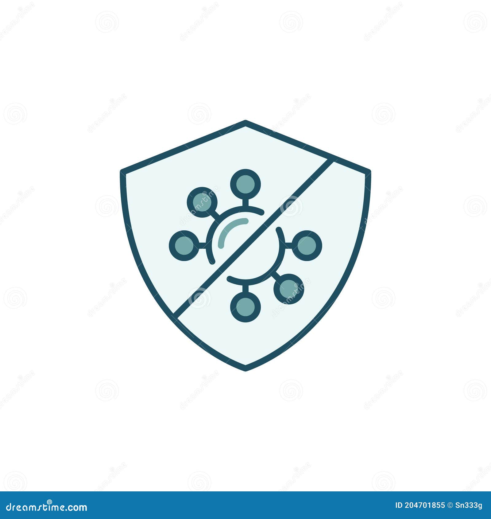 Virus Defence Vector Concept Colored Modern Icon Stock Vector ...