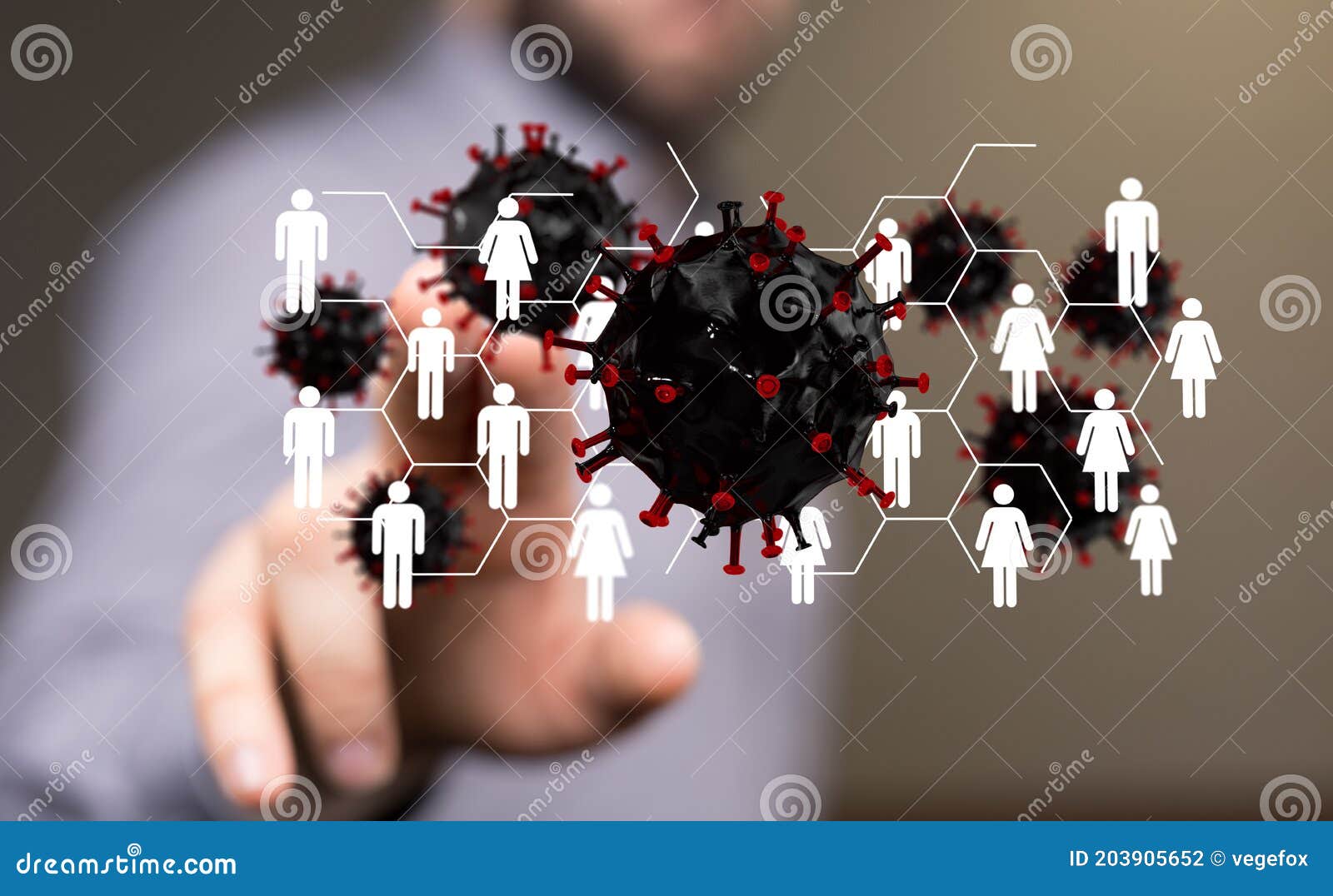 Virus Denoted is Single-stranded Protection Virus Stock Photo - Image ...